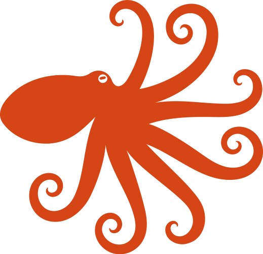 Octopus hold the sign Royalty Free Vector Image