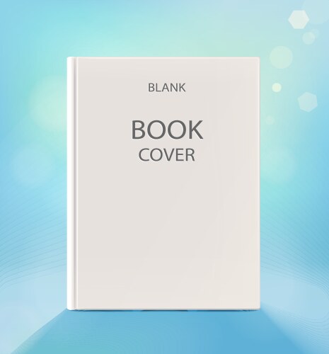 Clean blue brochure or book cover template Vector Image