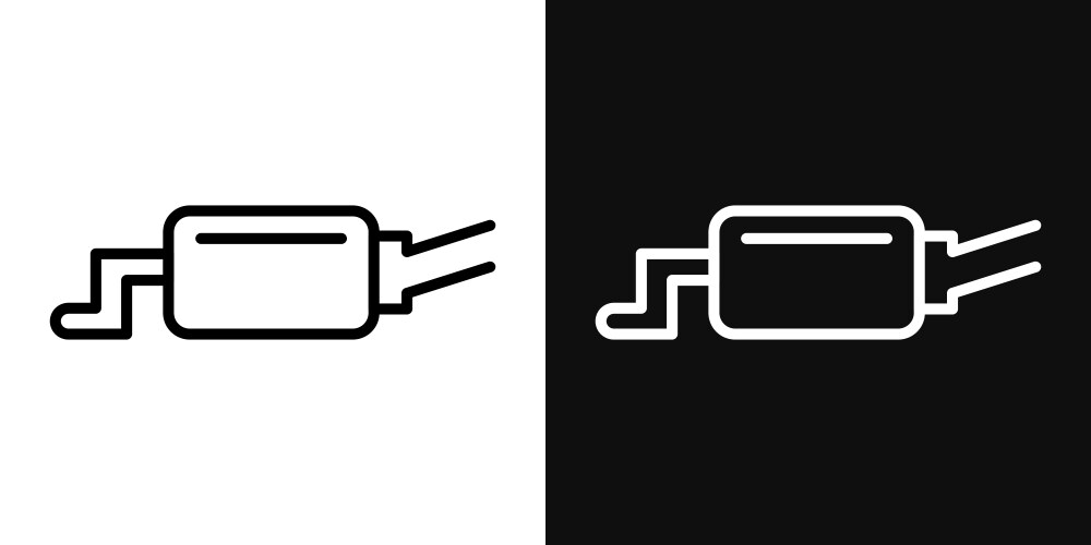 Exhaust pipe icon icon set Royalty Free Vector Image