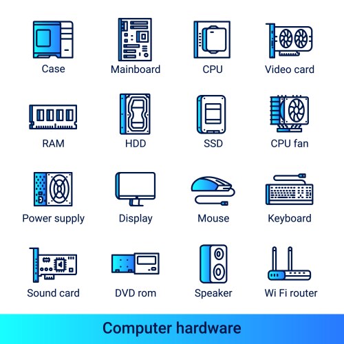 Computer Hardware Icons Vector Images (over 110,000)