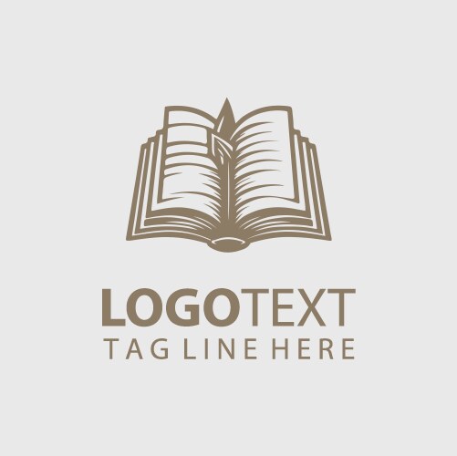 Open book logo Royalty Free Vector Image - VectorStock