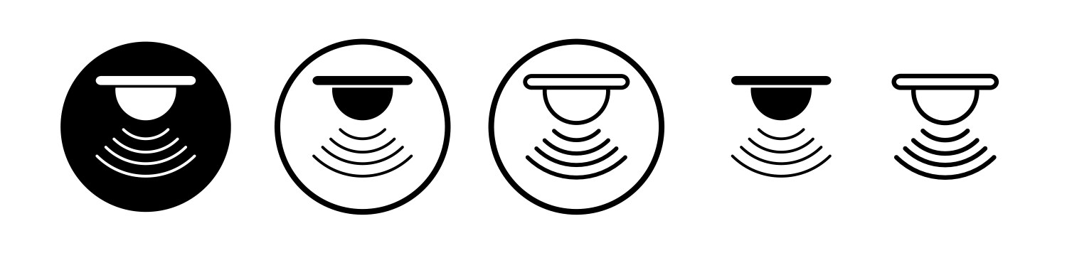 Sensor icon set on white background Royalty Free Vector