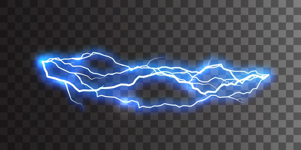 Electric lightning effect realistic thunderbolt Vector Image