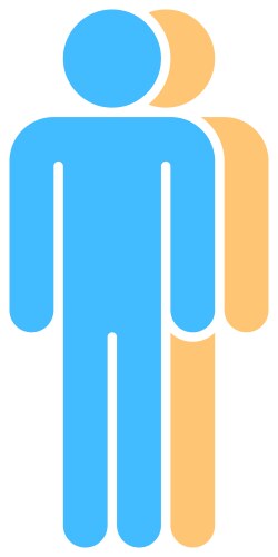 Five human sign people symbol Royalty Free Vector Image