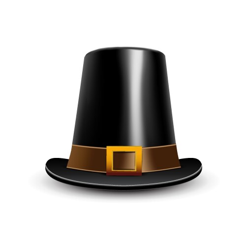 Pilgrim hat classic symbol of thanksgiving Vector Image