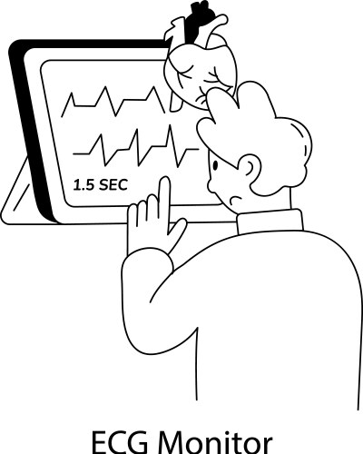 Ecg monitor Royalty Free Vector Image - VectorStock
