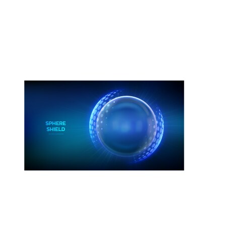 Glass transparent protection sphere shield Vector Image