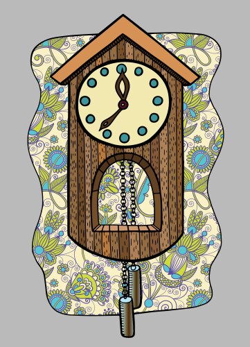 Wall clock drawing Vector Images & Graphics for Commercial Use ...