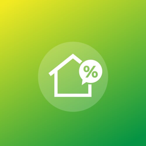 Mortgage and home loan color icons on gray – Royalty-Free Vector ...