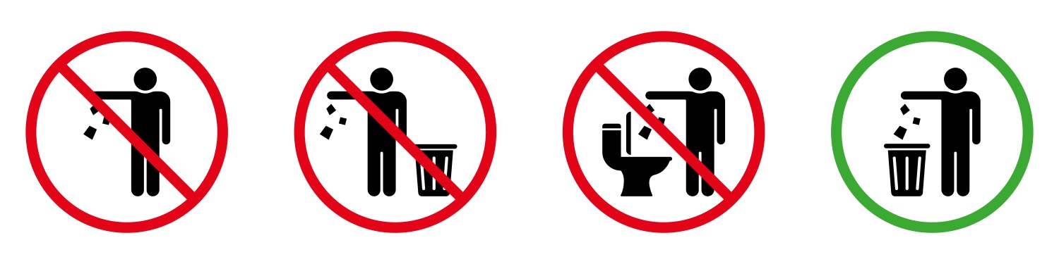 Dont throw rubbish sign Vector Images & Graphics for Commercial Use ...