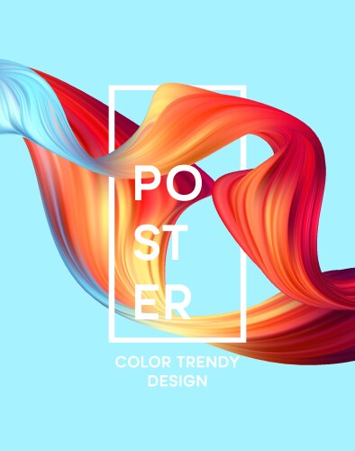 Modern colorful flow poster wave liquid shape Vector Image
