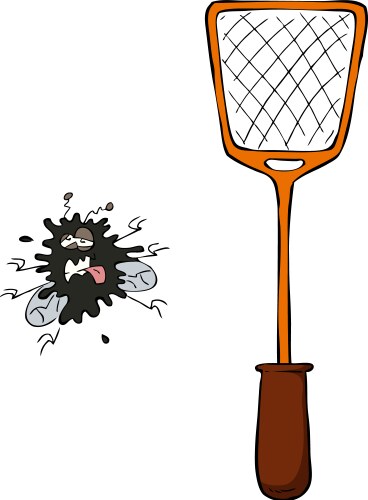 Fly swatter Royalty Free Vector Image - VectorStock