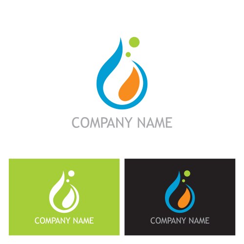 Pure water drop abstract logo Royalty Free Vector Image