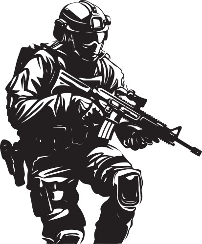 Tactical defender elegant design for soldier Vector Image