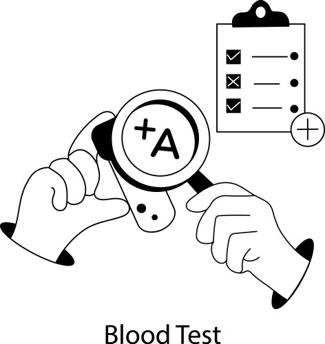 Blood test Royalty Free Vector Image - VectorStock