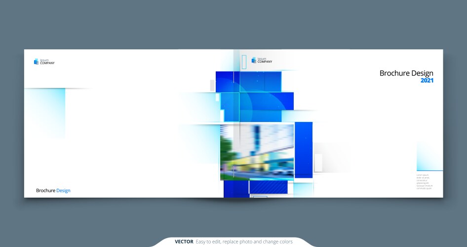 Horizontal brochure template layout design Vector Image