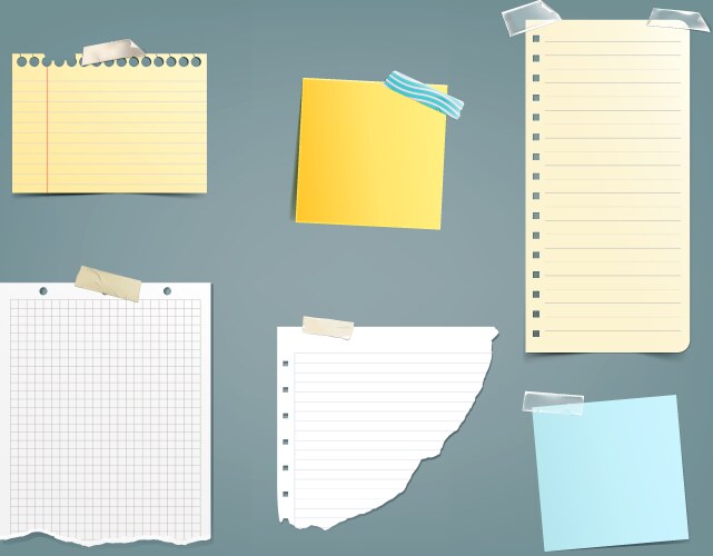 Note paper Royalty Free Vector Image - VectorStock