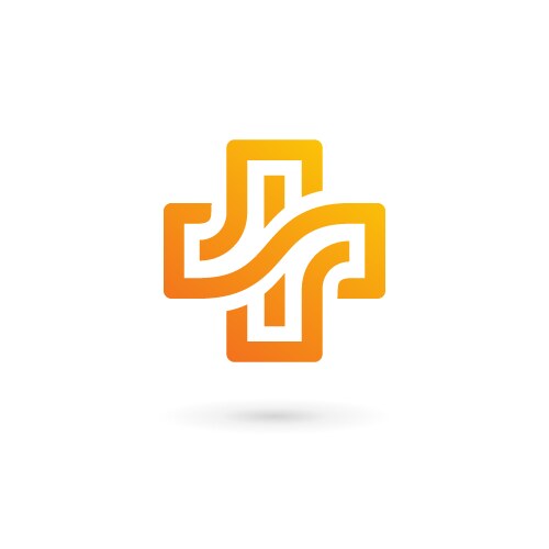 Logo green cross pharmacy Royalty Free Vector Image