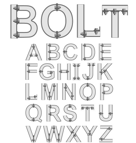 Drafting paper alphabet Royalty Free Vector Image