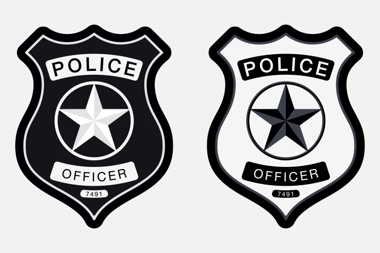 Police Badge Black White Vector Images (over 3,300)