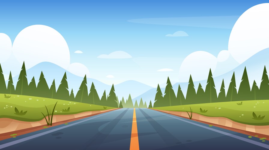 Road and traffic street Royalty Free Vector Image