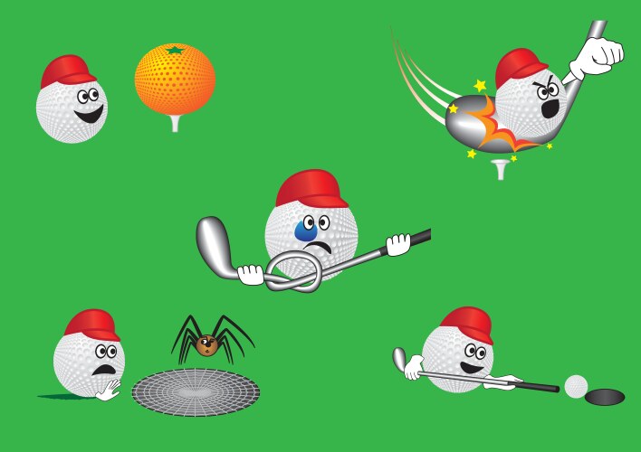 Golf Putting Cartoon Vector Images (over 280)