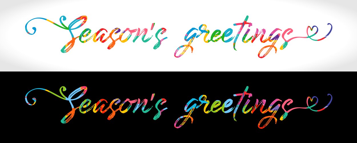 Seasons Greetings Cursive Vector Images (over 1,500)