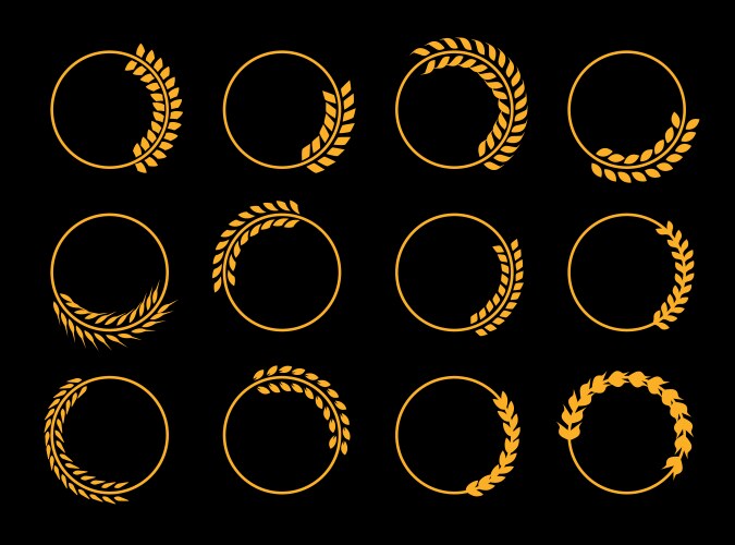 Circle Wheat Vector Images (over 6,100)