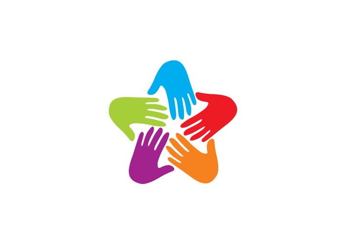 People group teamwork circle logo Royalty Free Vector Image