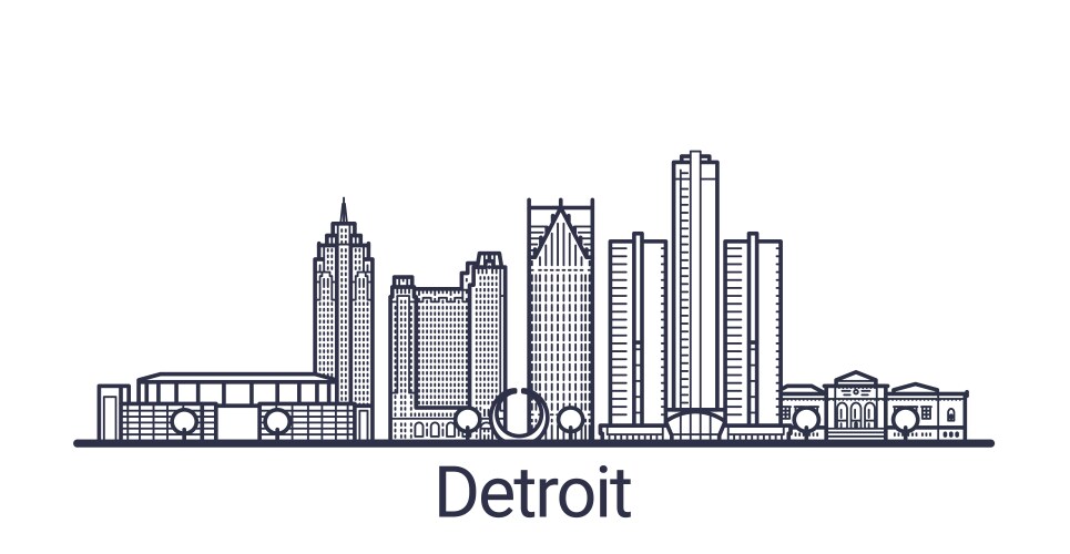 Detroit Skyline Vector Images (over 220)