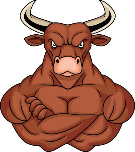 Strong ferocious bull Royalty Free Vector Image