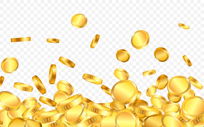 Falling Coins Transparent Background Vector Images (over 970)