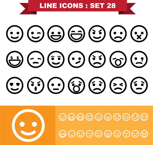 Thin line icons set Royalty Free Vector Image - VectorStock