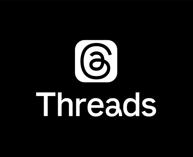 Meta social media logo symbol with name white Vector Image
