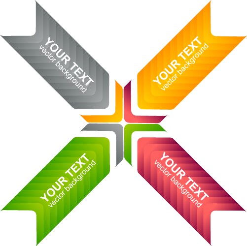 Ribbon origami template design Royalty Free Vector Image