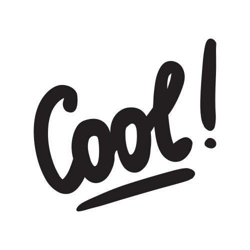 Awesome hand lettering word Royalty Free Vector Image