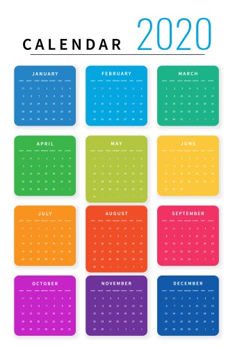 Mockup simple calendar layout for 2022 year week Vector Image