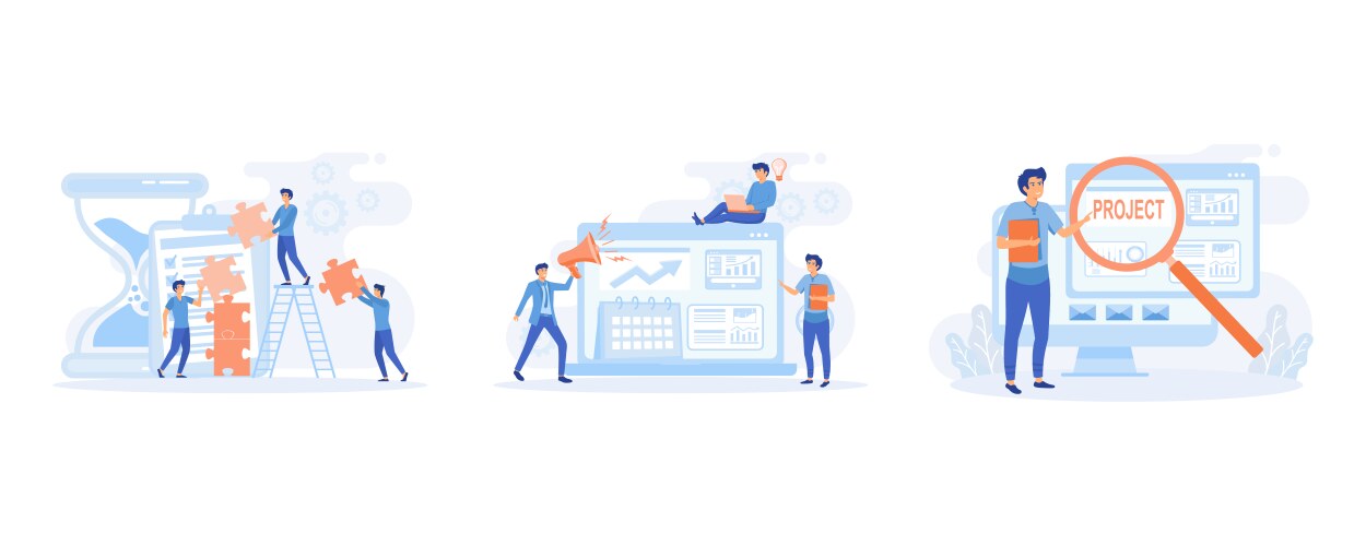 Workflow organization project management office Vector Image