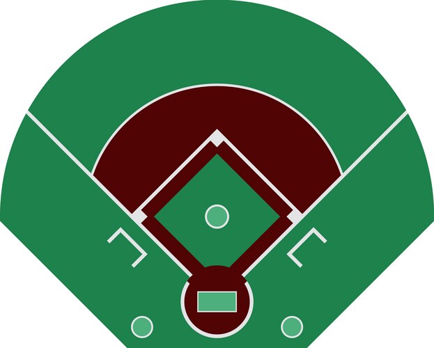 Baseball field Royalty Free Vector Image - VectorStock