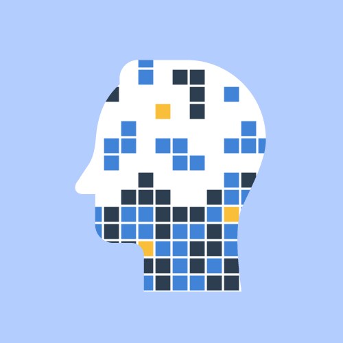 Head and diamond excellence concept self esteem Vector Image