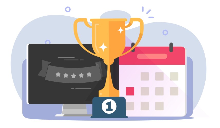 Art contest and competition emblem logo Royalty Free Vector