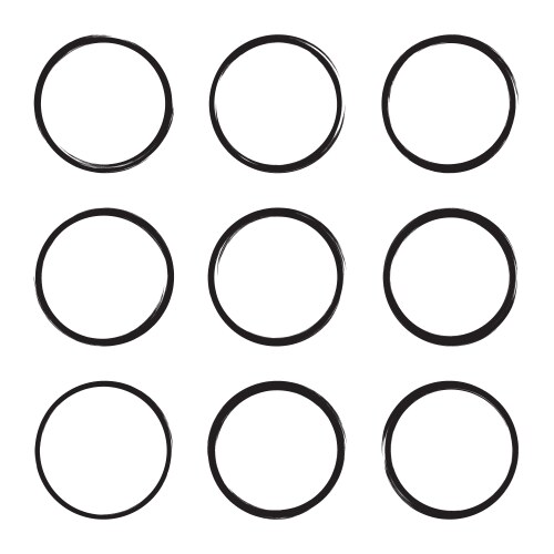 Hand drawn round corner rectangle and square shape