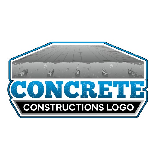 Slab concrete and construction logo design Vector Image
