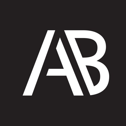 Ab logo design png hd Royalty Free Vector Image