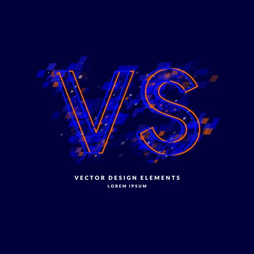 Bright poster symbols of confrontation vs Vector Image