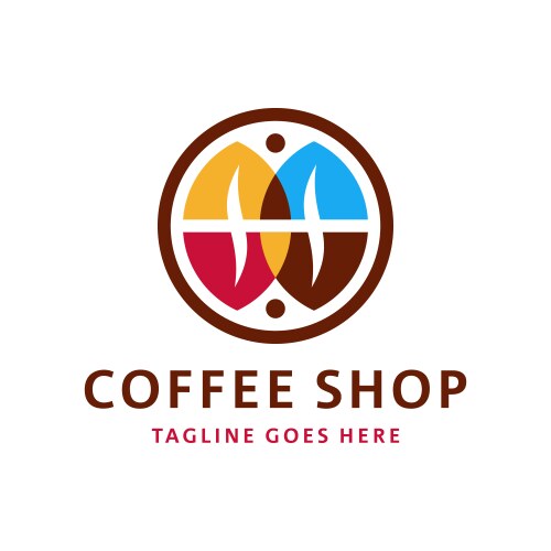 Bubble drink logo design Royalty Free Vector Image