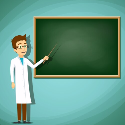 Man in white lab coat Royalty Free Vector Image