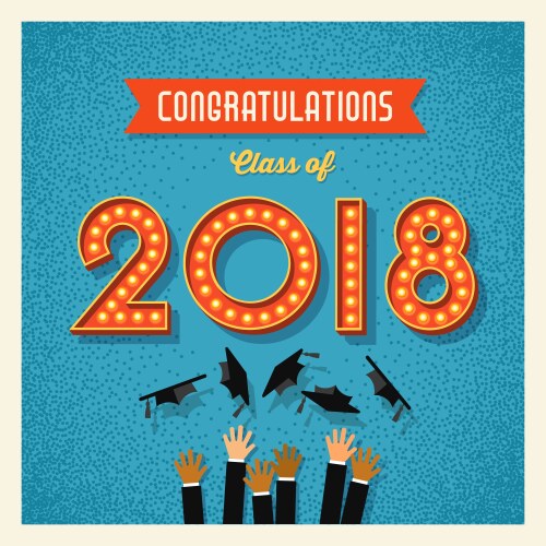 Congratulations graduation card Royalty Free Vector Image
