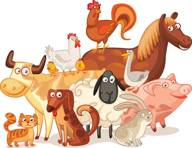 Animals set Royalty Free Vector Image - VectorStock