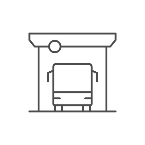 Car gate line outline icon Royalty Free Vector Image